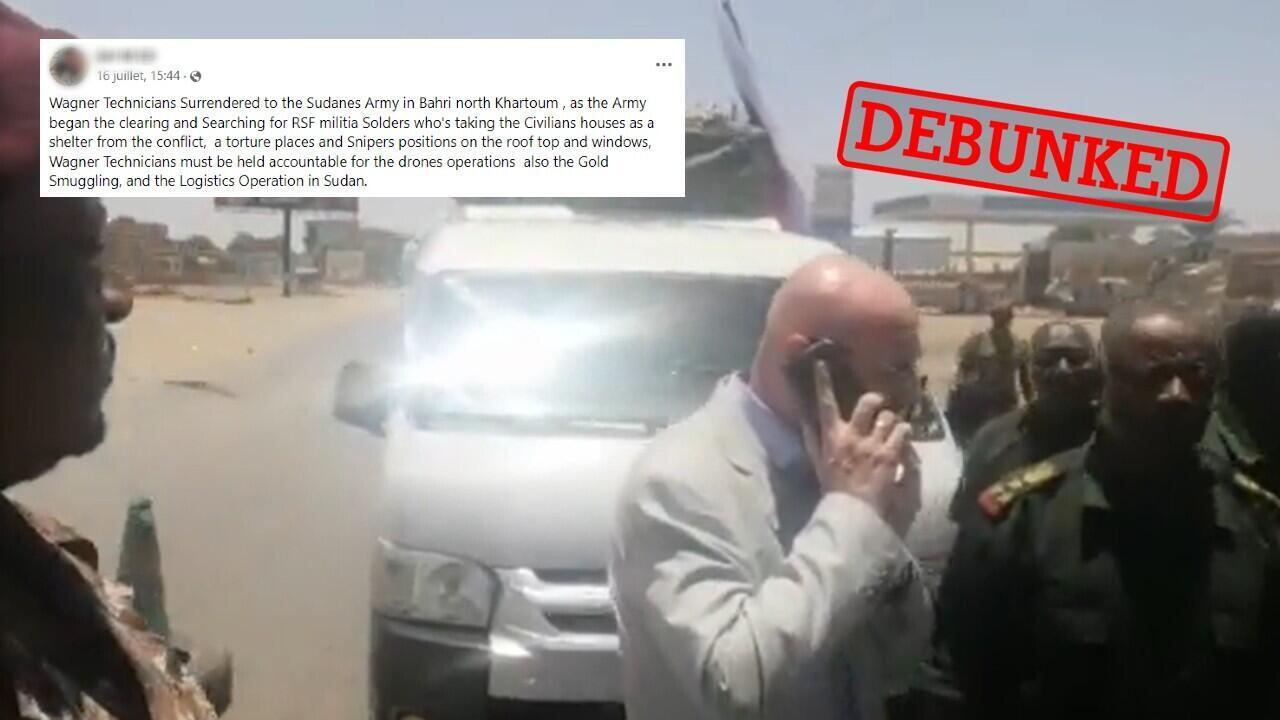 No, this video does not show the Wagner Group 'surrendering' in Sudan